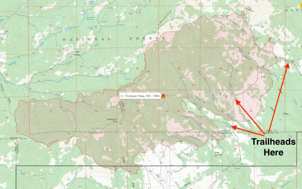 Hiking to find Forest Fire Morels - Maps & Tips - Geo Forager